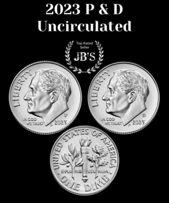 2023 P&D Roosevelt Dime (2) Coin Set - BRILLIANT UNCIRCULATED (BU) | eBay