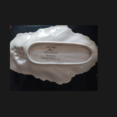 Blue Ridge Pottery Leaf Plate Hand Painted 1950's with Handle ...