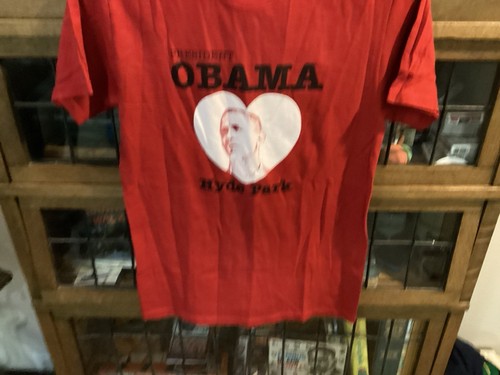 President Barack Obama Red HYDE PARK JERZEES Women’s T-shirt SZ S ...