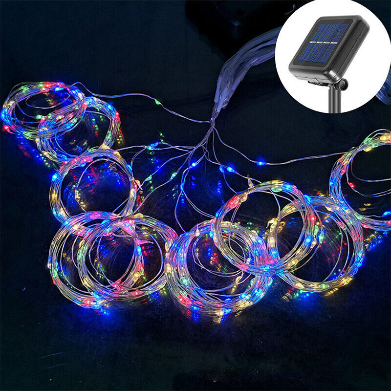 300LED Solar Window Lights Fairy Garden Decor Curtain Hanging Lamp ...