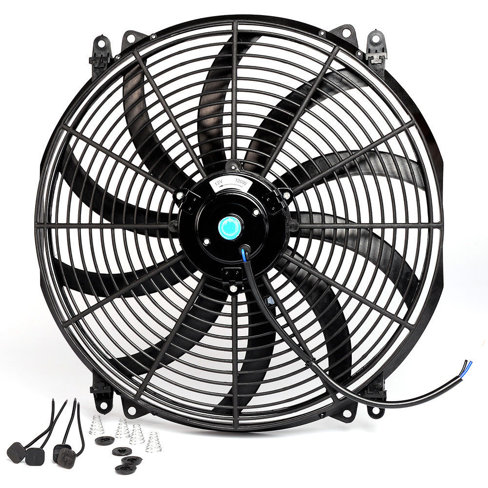 Universal 16" 16inch 12V 120W Electric Radiator Cooling Fan+Mount Kit ...