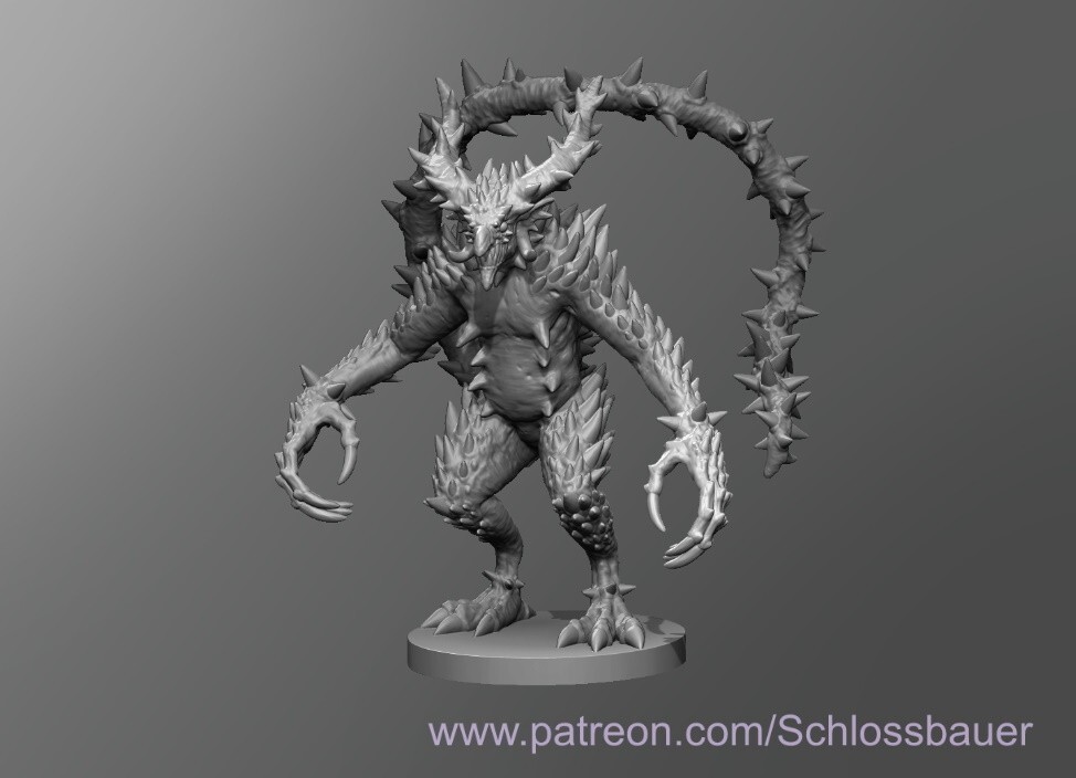 Barbed Devil Demon Creature NPC Monster Manual 28mm Scale DND D&D ...