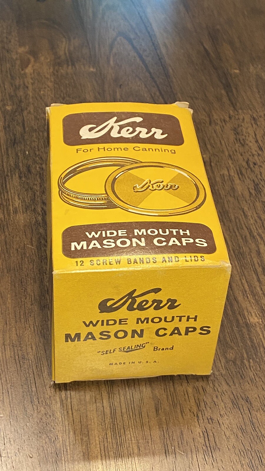 KERR Wide Mouth Mason Canning Caps ~ Box Of 12 Screw Bands & Lids ~ NOS ...