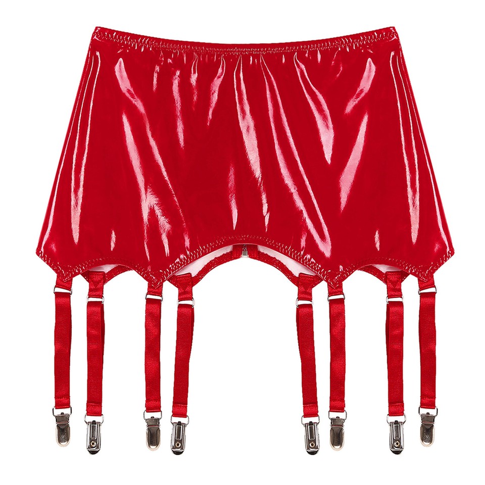 Men Leather Garters with Metal Clips Sissy Lingerie Nightwear Club ...