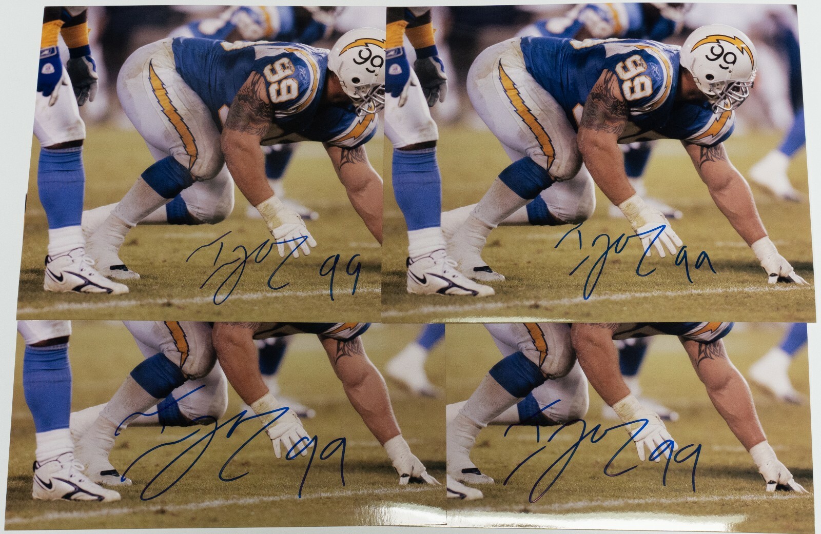 Igor Olshansky Signed 8x10 Photo Chargers Football Throwback Picture ...