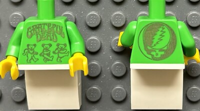 Grateful Dead Genuine Lego Bright Green Torso and Arms with Custom ...