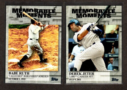 (2x) 2017 Topps Memorable Moments w/ DEREK JETER, BABE RUTH [Mint] | eBay