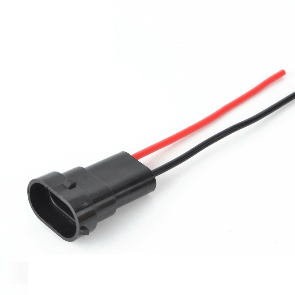 Wire Pigtail Male H8 Two Harness Fog Light Bulb Plug Socket Connector ...