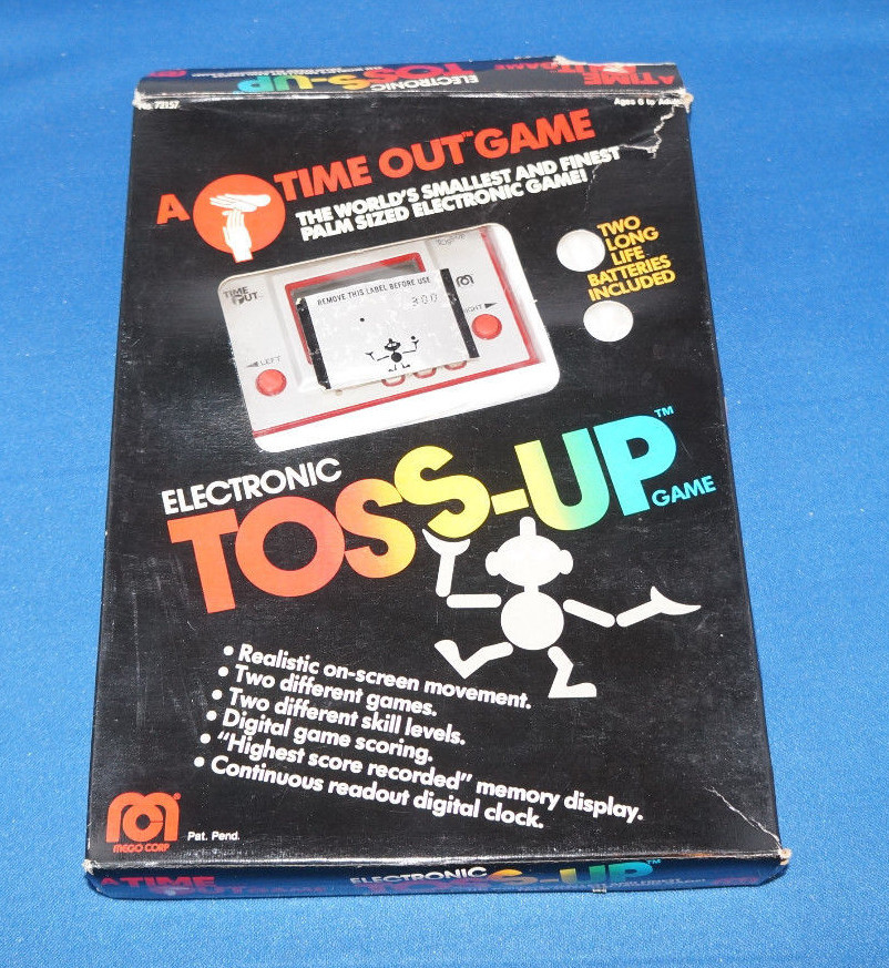 1980s MEGO CORP TOSS UP GAME & WATCH NINTENDO ELECTRONIC HANDHELD TIME ...