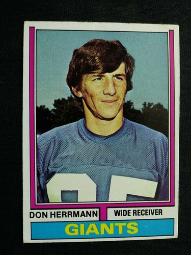 1974 Topps Football Card # 481 Don Herrmann - New York Giants | eBay
