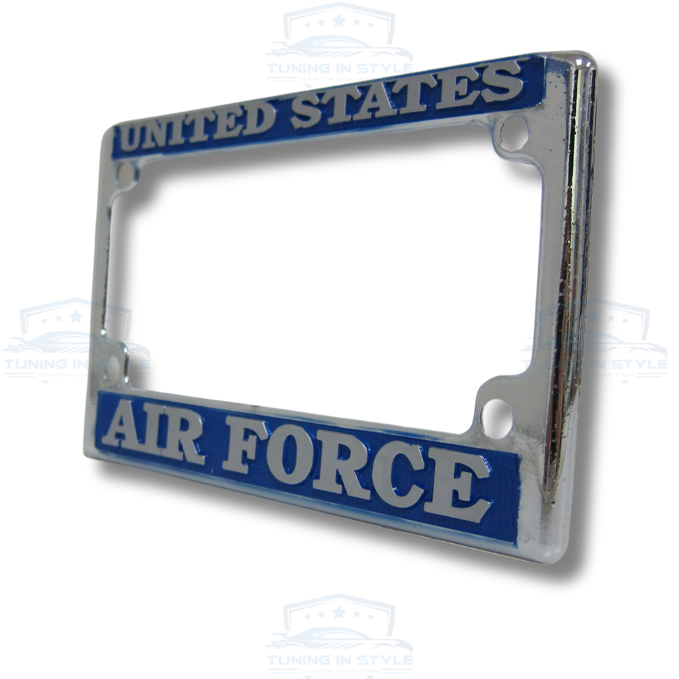 U.S. Air Force Motorcycle Metal Chrome License Plate Frame Official ...