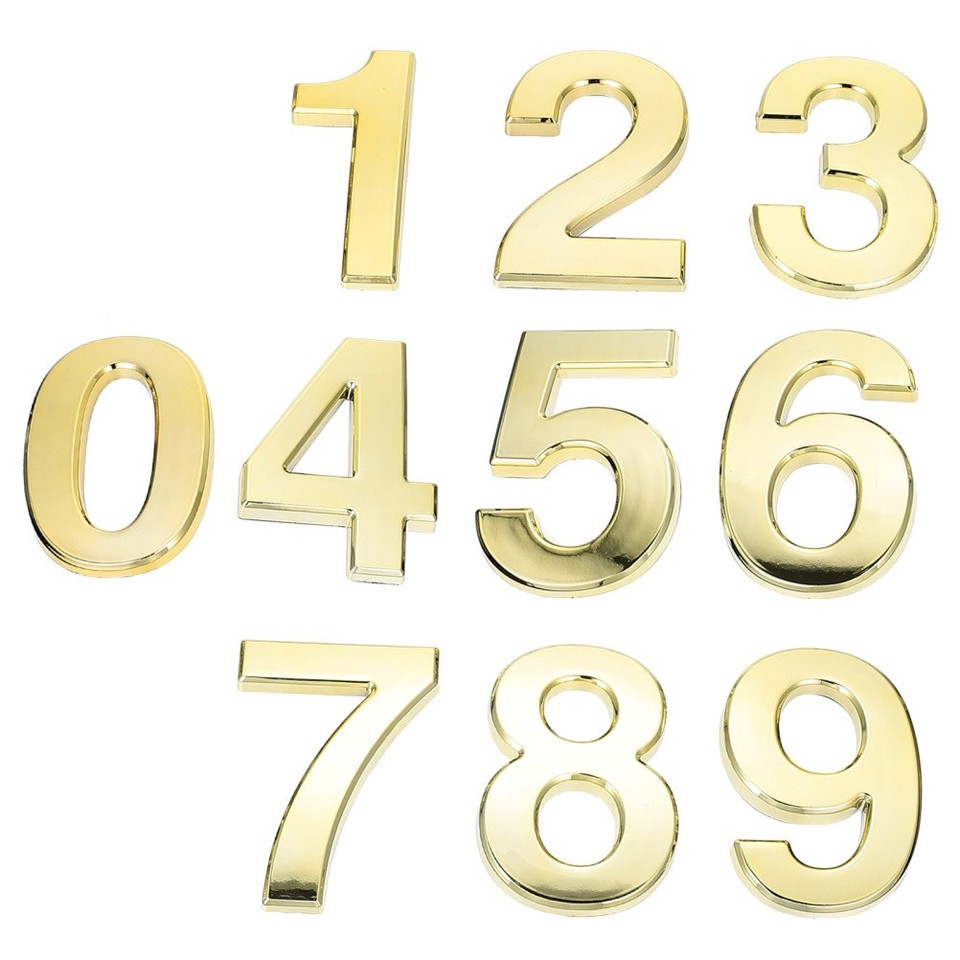 10Pcs Self Adhesive Numbers for House Hotel Mailbox Decoration | eBay ...