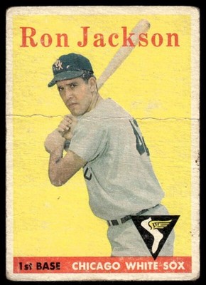 1958 TOPPS RON JACKSON 26 POOR BASEBALL CHICAGO WHITE SOX | eBay