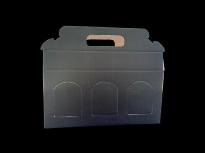 BULK LOT 25 NEW! BLACK 3-WINDOW DISPLAY GIFT BOXES GOURMET BAKERY FOOD ...