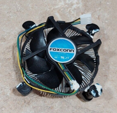 FoxConn CPU Computer Stock Fan 1A21D7Q00 1A21D7Q00-HBL Aluminum E231557 ...