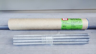Grip-Rite 1/2" x 1' Threaded Rod Hot Dipped Galvanized ~ Pack of 12 ...