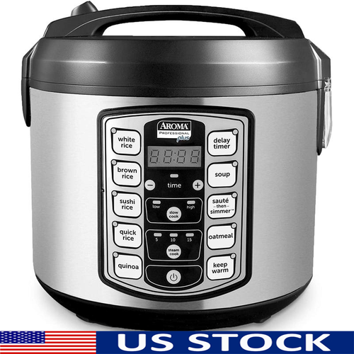 Digital Rice Cooker 20-Cup Multicooker Slow Cook Steamer Timer Nonstick ...