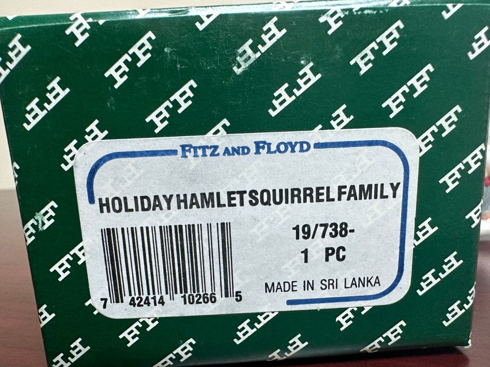 Fitz And Floyd Holiday Hamlet "Squirrel Family" Figurine #19/738 | eBay