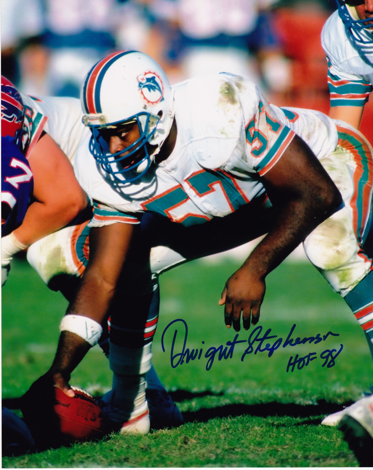 DWIGHT STEPHENSON MIAMI DOLPHINS HOF 98 ACTION SIGNED 8x10 | eBay.de