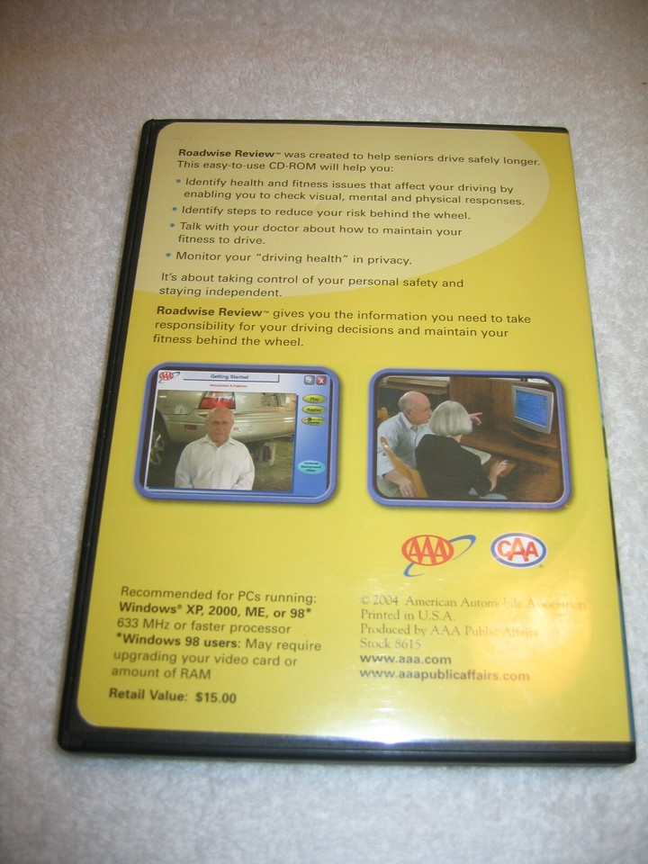2004 Roadwise Review A Tool to Help Seniors Drive Safely Longer PC CD ...