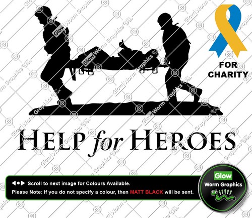 Help For Heroes Charity Soldier Military Window Bumper Car Sticker ...