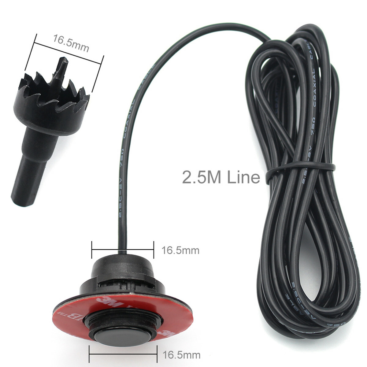 Parking 4 Sensors Car Reverse Back Up Rear Buzzer Radar System Kit ...