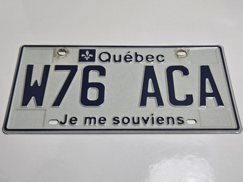 🔵 QUEBEC (Canada) LICENSE PLATE - 2000's - W76 ACA | eBay