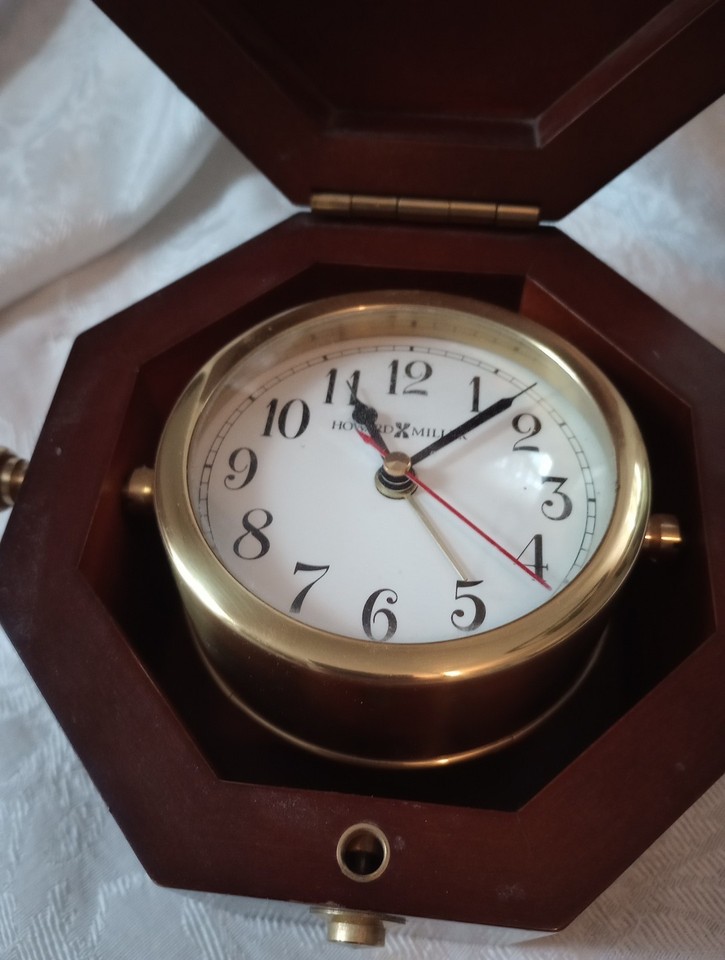Vintage Howard Miller Captain's Case Clock Model 645-187 | eBay UK