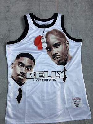 Belly 1998 3XL Movie Nas DMX Headgear Classics Basketball Jersey 3XL ...