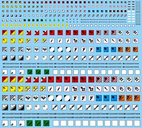 Truck Indicator Dangerous Goods Truck License Plate Dangerous 1:87 ...
