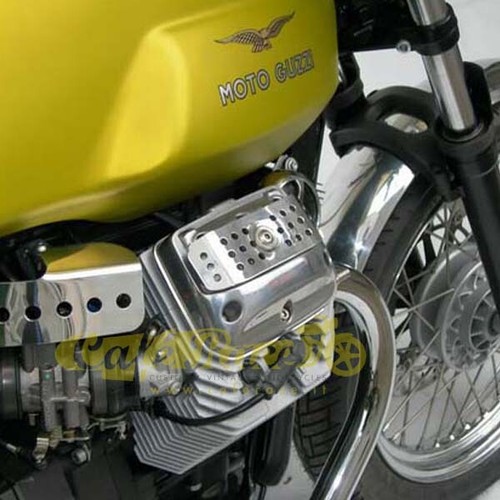 Protections Tête Aluminium Poli MAS engineering moto guzzi V7 Jusqu'À 2011 | eBay