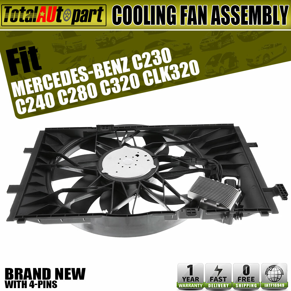 Radiator Cooling Fan Assembly for Mercedes-Benz C-Class C230 C240 C280 ...