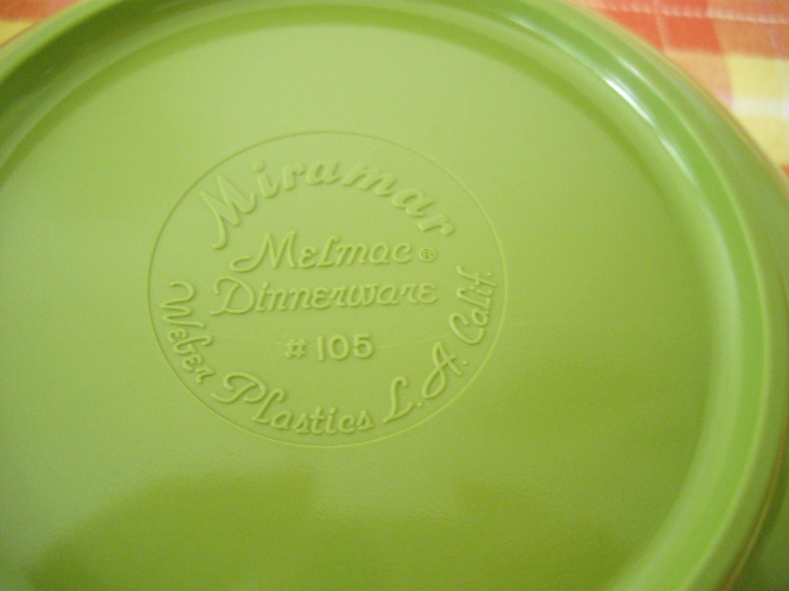 Vintage Miramar Melmac Melamine GREEN 6 3/4" Bowl #105 ~ | eBay