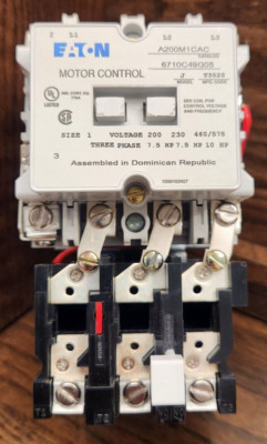 Eaton A200M1CAC A200 - STARTER, SIZE 1, OPEN, 3 POLE, 120V / 60HZ COIL ...