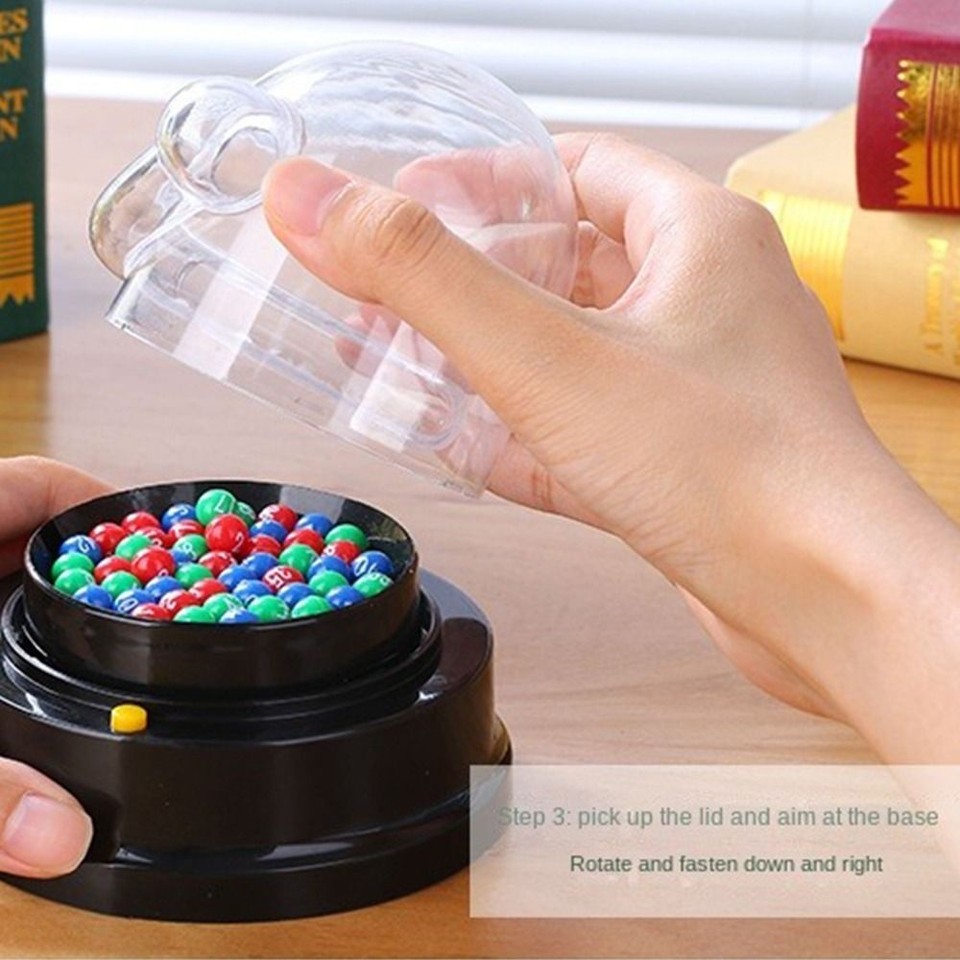 1 Set Electric Lottery Machine Party Mini Lotto Games Machine Jackpot ...