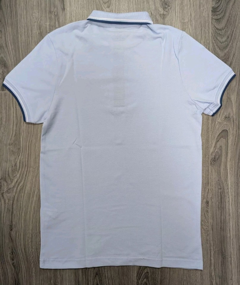 NEW Light Blue Polo Neck Short Sleeve Pike Men's T-shirt Made In Turkey ...