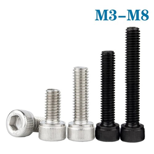 1-50x M3 M4 M5 M6 M8 Hexagon Hex Socket Head Cap Allen Bolt Screw L=4 ...