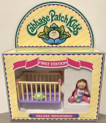 NIB! Vintage 1984 Cabbage Patch Kids Deluxe Doll Miniatures Playpen ...