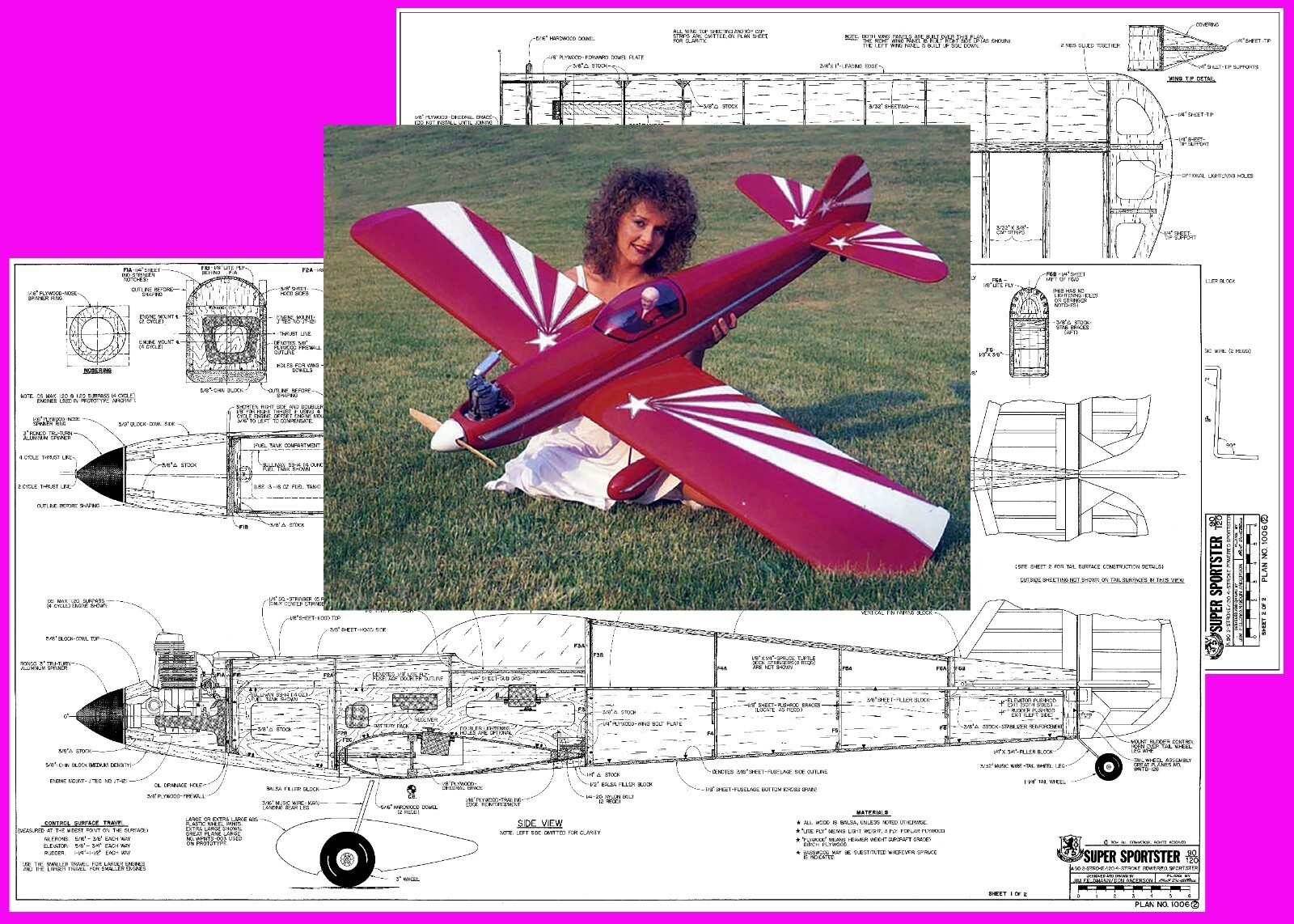 Great Planes Model Airplane Plans (RC): SUPER SPORTSTER 90 72" for .90 ...