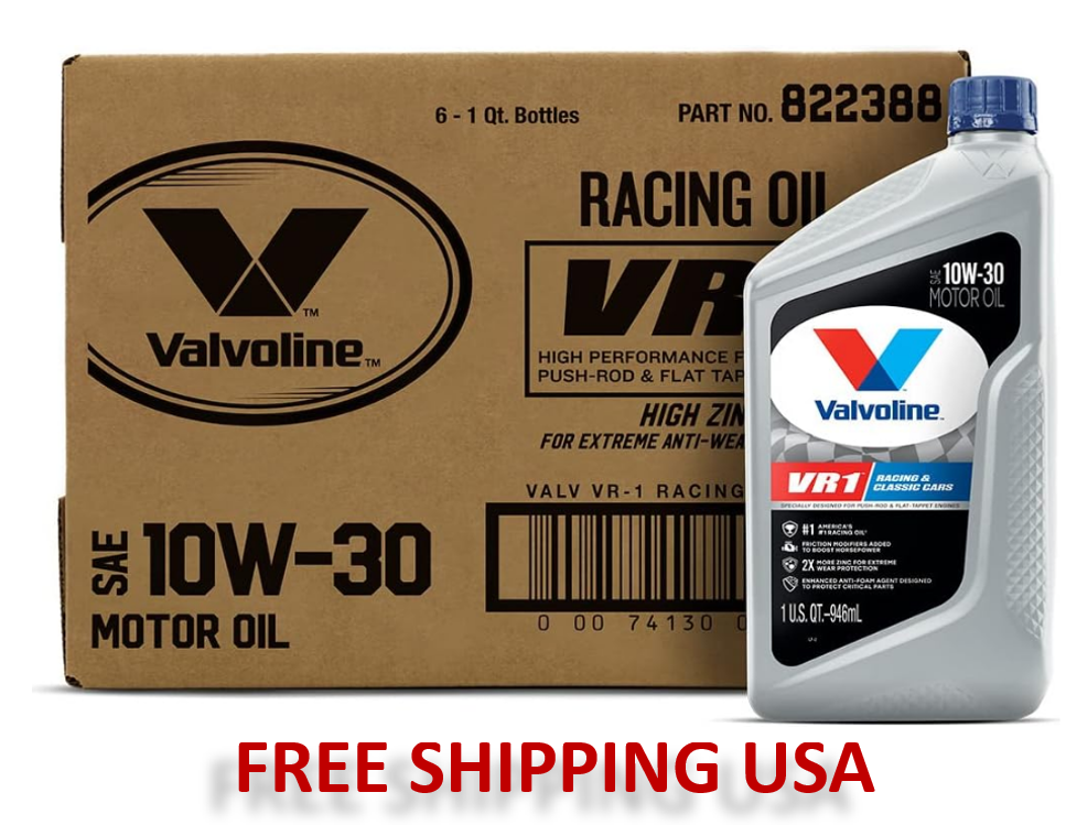 Valvoline VR1 Racing SAE 10W-30 Motor Oil 1 QT, Case of 6 74130045583 ...