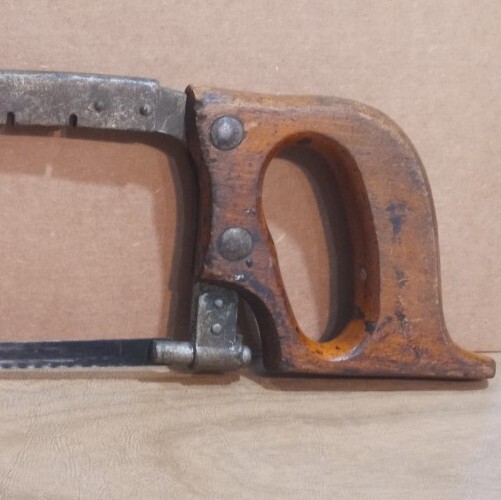 Nice Solid Vintage Antique Hacksaw With Wooden Handle | eBay