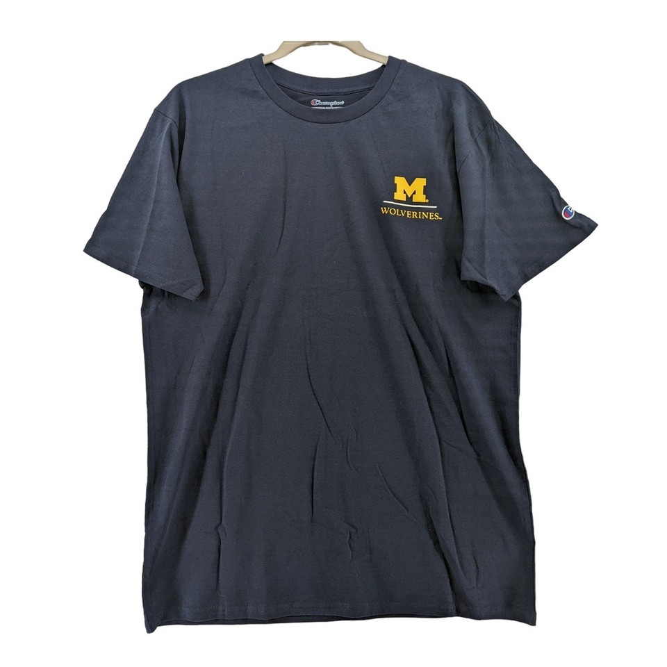 Champion Michigan Wolverines Tshirt Large Navy University Sports NCAA ...