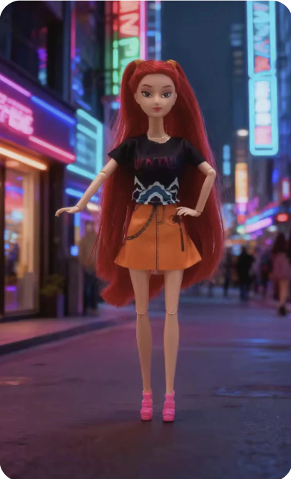 Cosplay K-pop Demon Hunter Doll, LED Light-Up, Moveable Joint ...