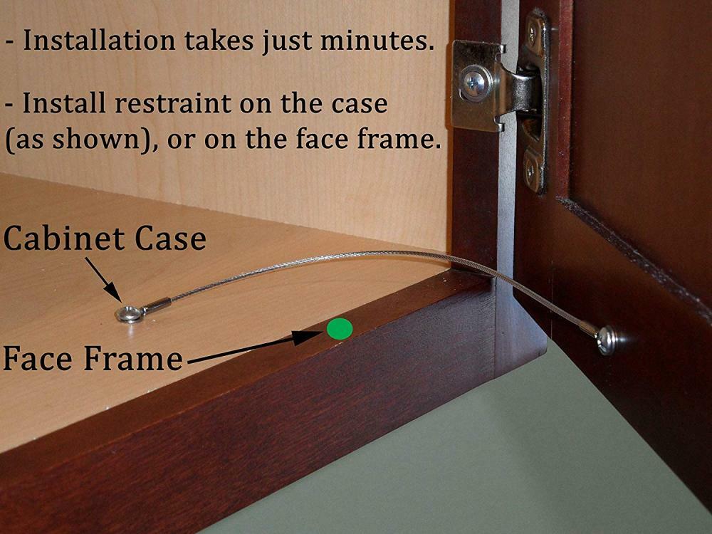Hinge Limiter Cable 4 Pack 8 Inch Stainless Steel Cabinet Door ...
