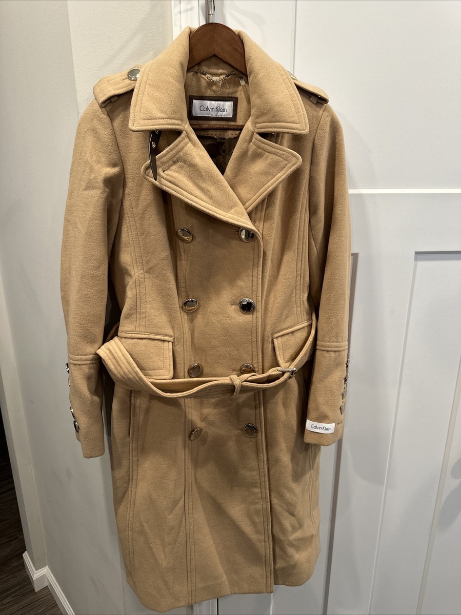 Belted Camel Peacoat