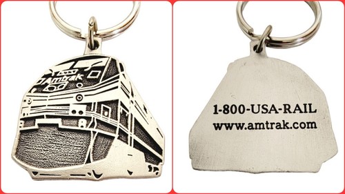 Amtrak Train Keychain Rail Travel Railroad Transportation Logo Keyring ...