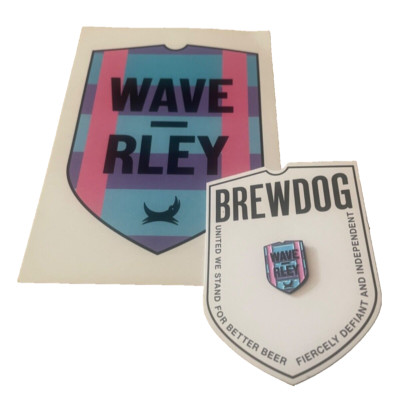 Brewdog Edinburgh Waverley Pin Badge on Card with matching Postcard ...