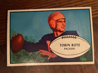 1953 BOWMAN #28 TOBIN ROTE GREEN BAY PACKERS VINTAGE FOOTBALL CARD NM ...