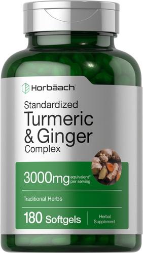 Turmeric Curcumin & Ginger Complex 3000 mg | 180 Softgels | by Horbaach ...