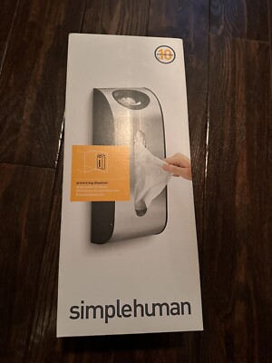 NEW Simplehuman Wall Mount Grocery Bag Dispenser Brushed Stainless Steel KT1166 | eBay